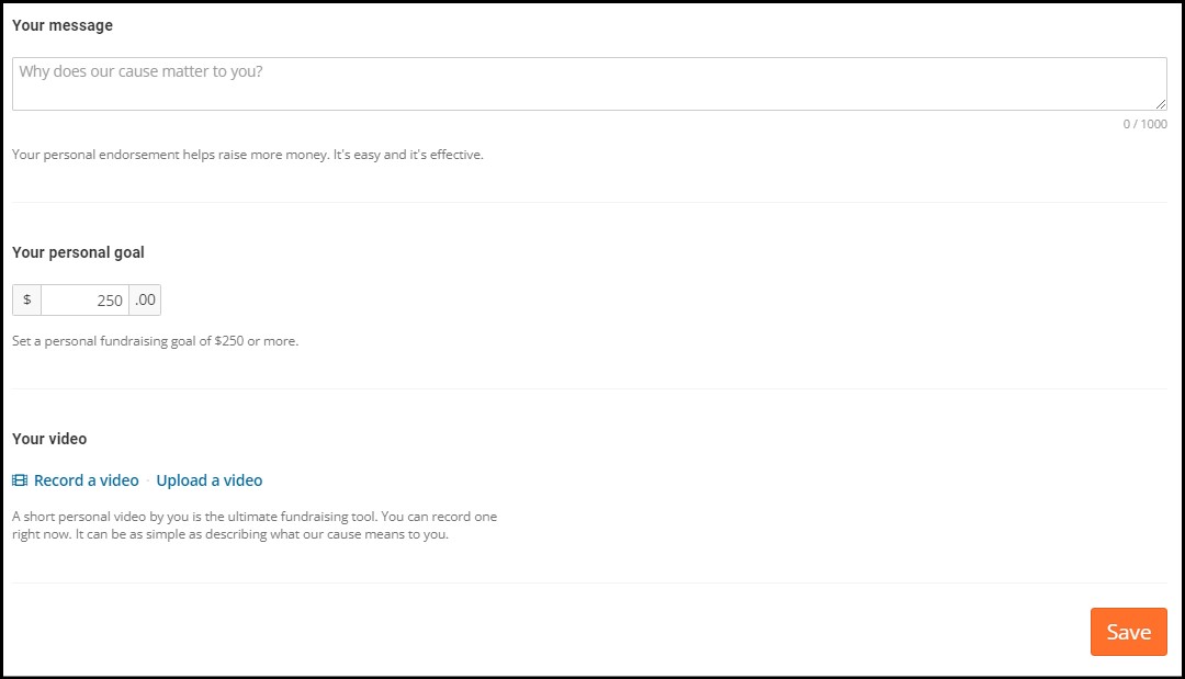 How to add a personal message to a campaign