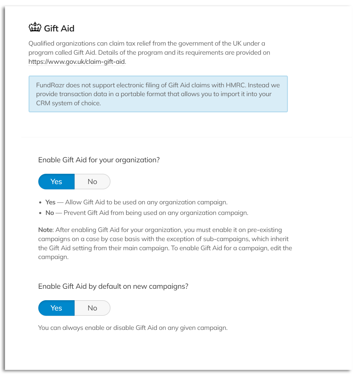 Apply Gift Aid to your campaign (UK organizations only)