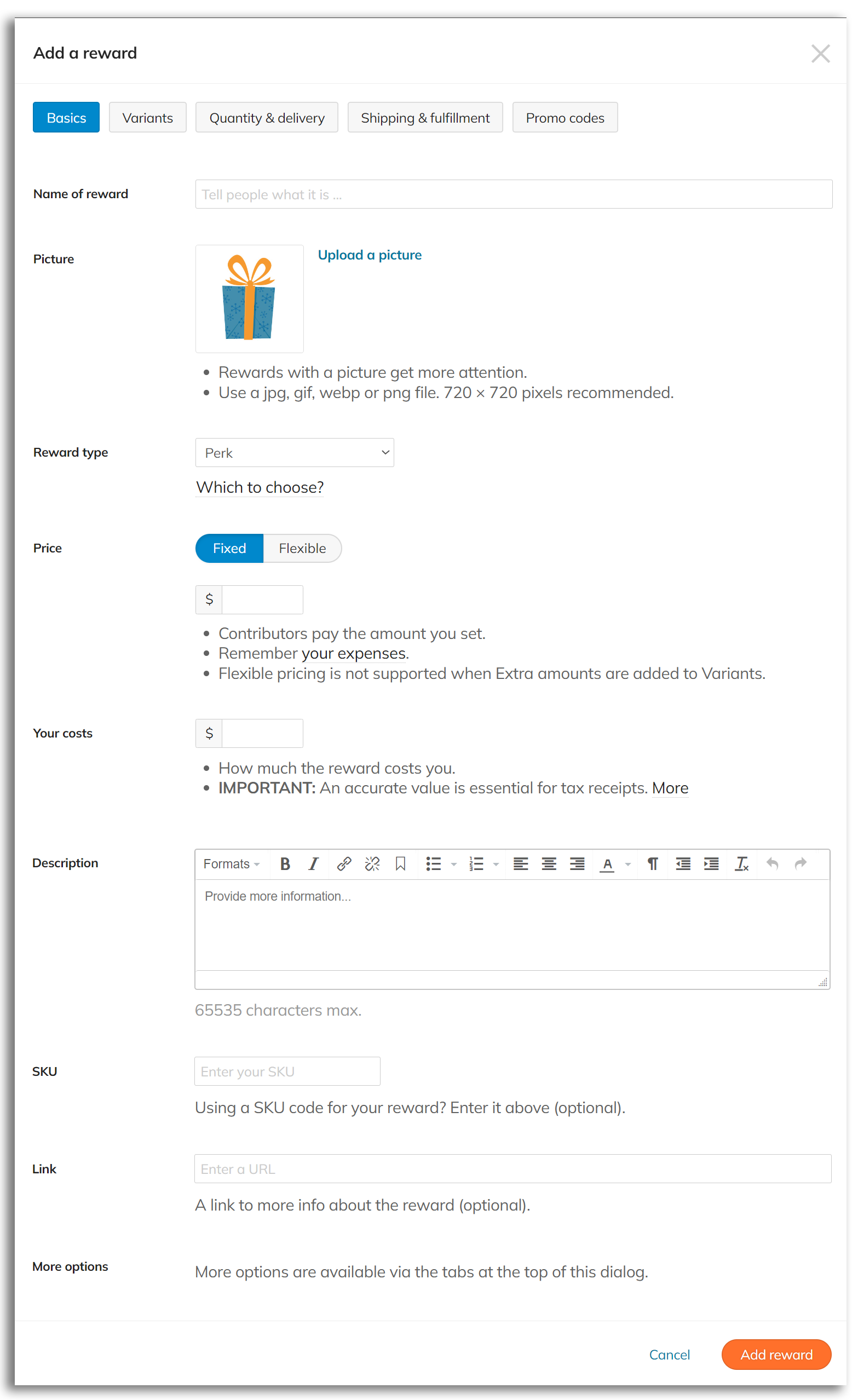 How to create a reward - ConnectionPoint Help Center