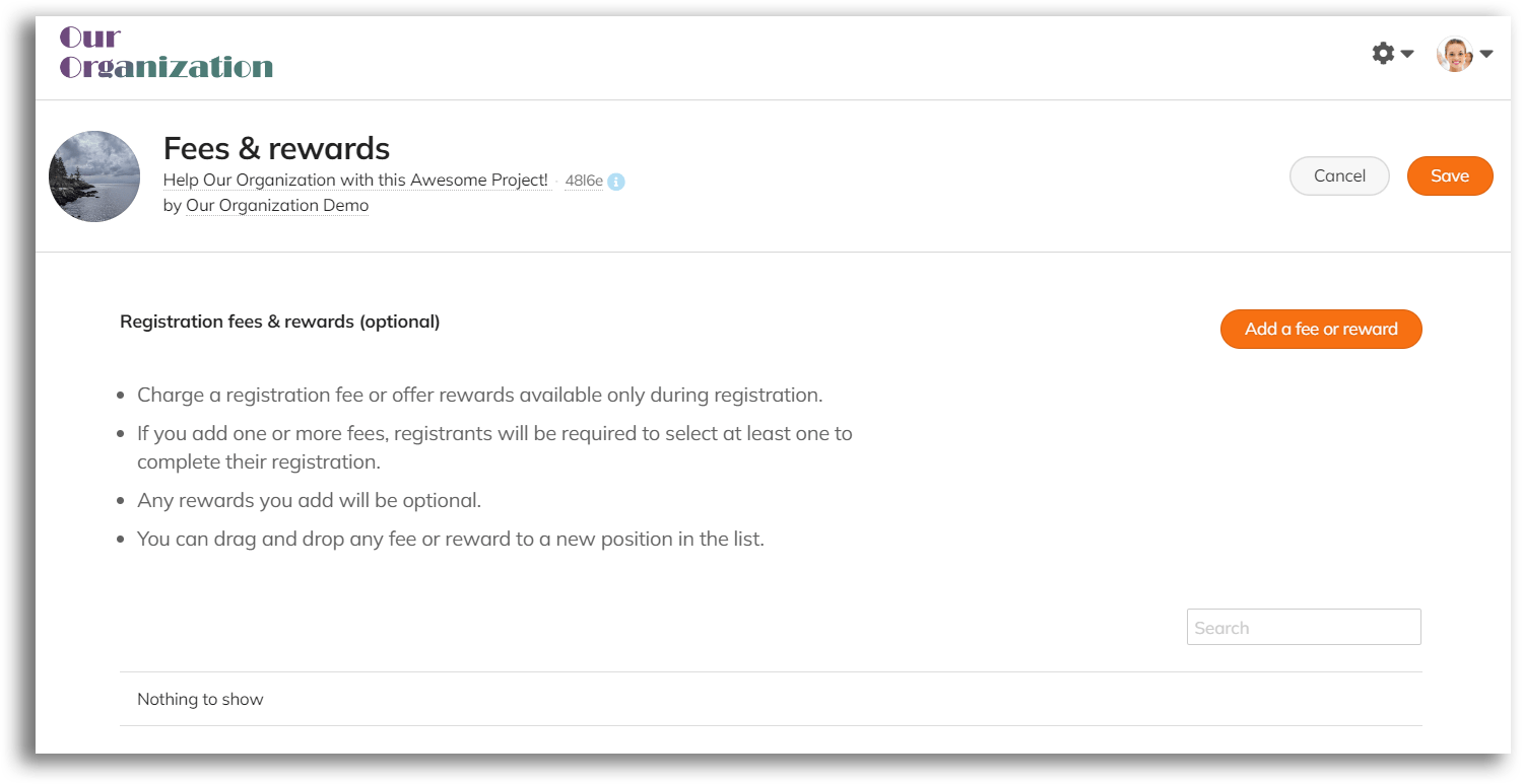 Registration fees & rewards: how to add, edit, and troubleshoot