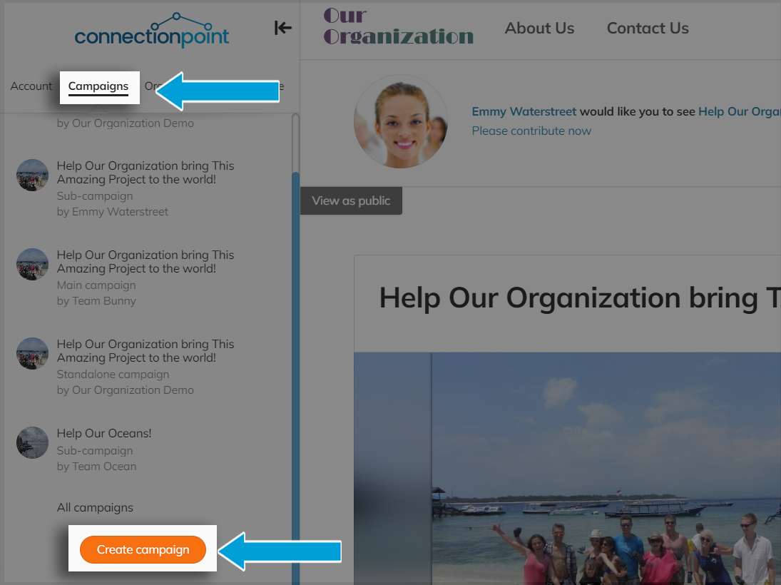 How to start a new campaign - ConnectionPoint Help Center