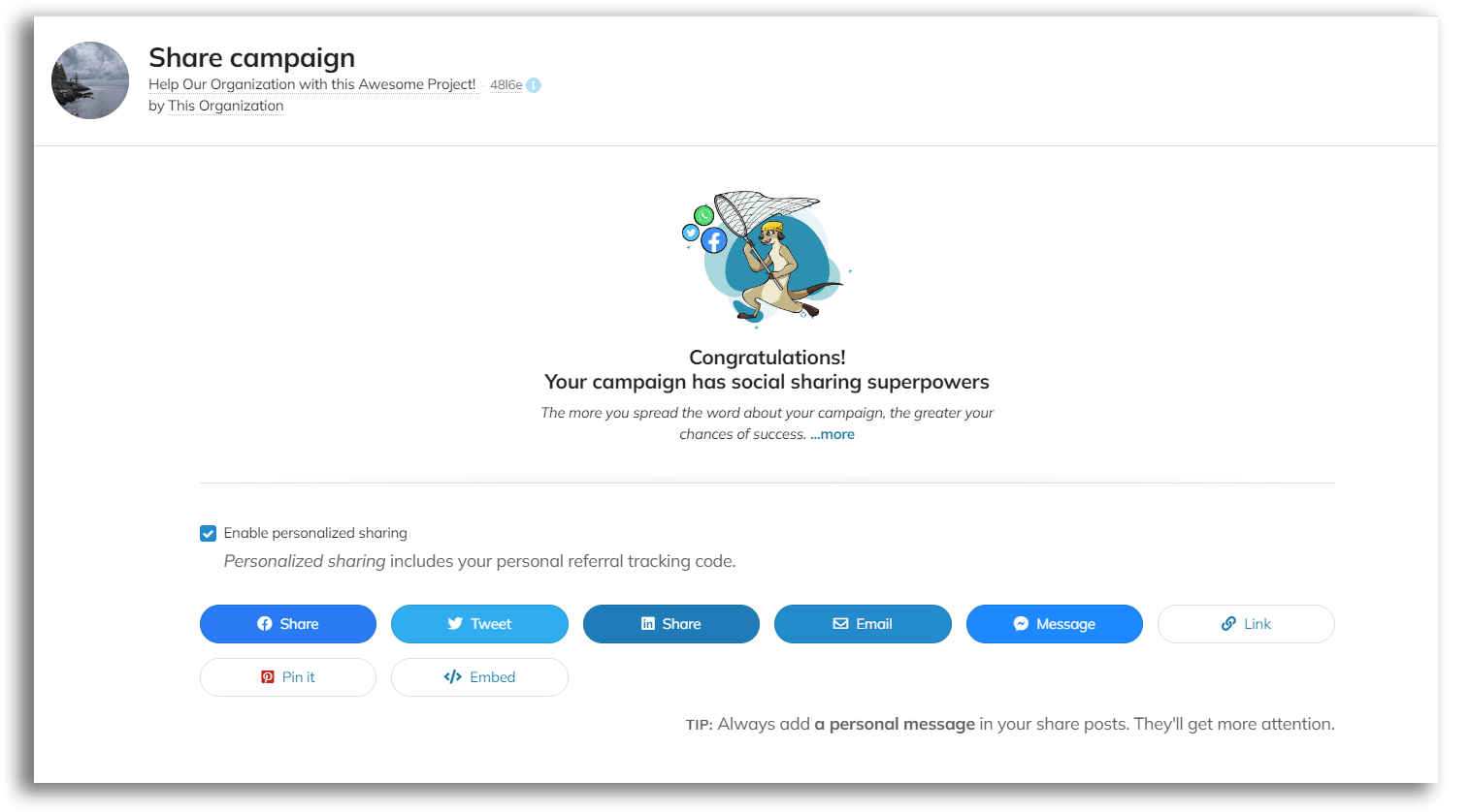 How to share a campaign - ConnectionPoint Help Center